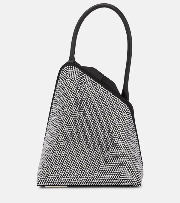 Attico Sunset Mini Crystal-embellished Tote - Silver
