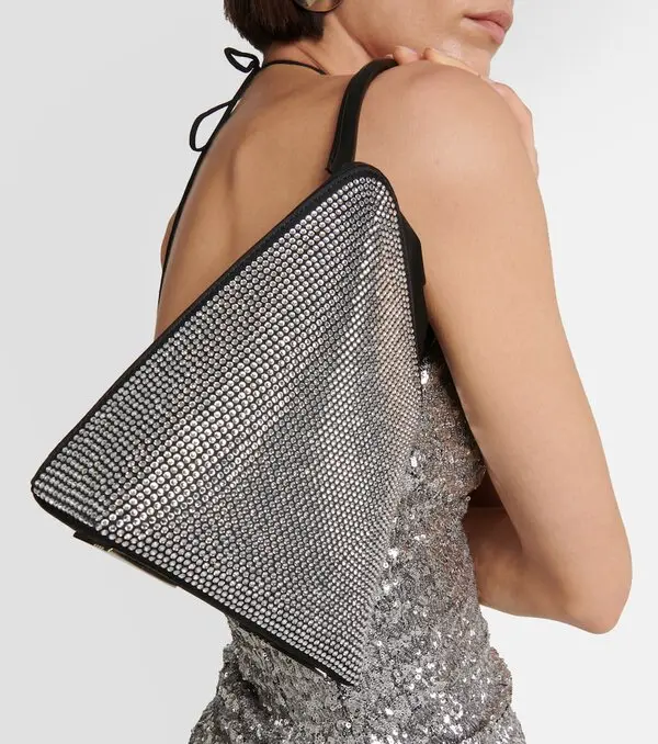 Attico Sunset Mini Crystal-embellished Tote Bag