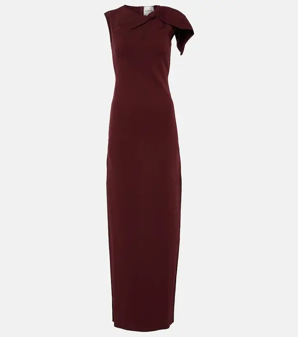 Roland Mouret Asymmetrical Cutout Maxi Dress - Red