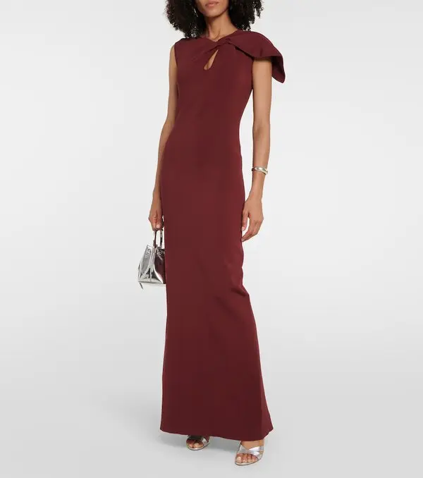 Roland Mouret Asymmetrical Cutout Maxi Dress