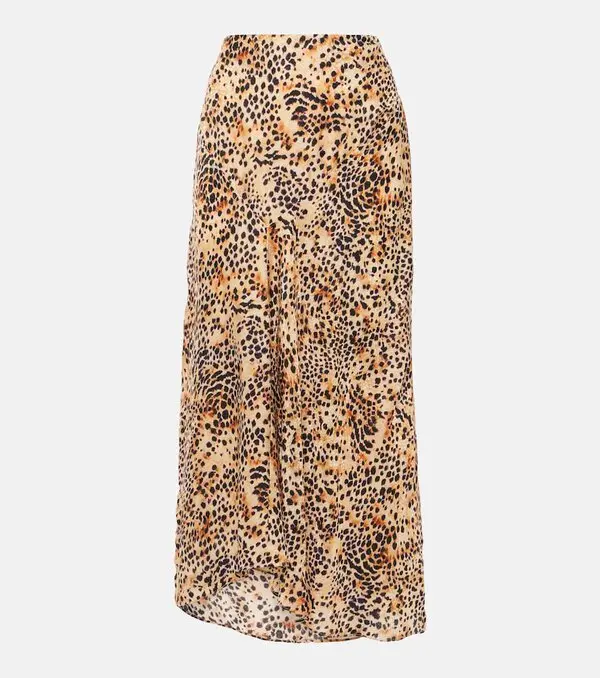 Isabel Marant Étoile Lisanne Satin Maxi Skirt - Beige