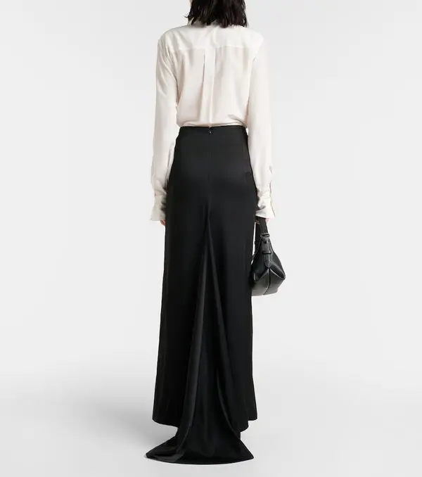 Brunello Cucinelli Satin Maxi Skirt