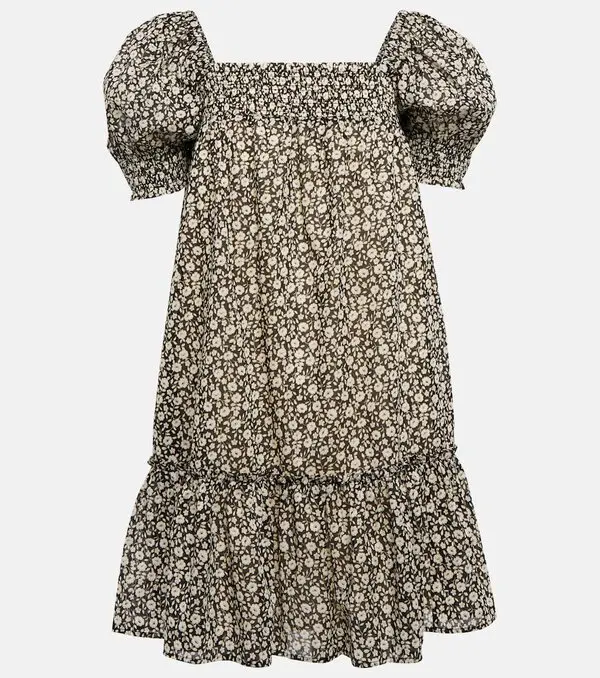 Tory Burch Floral Smocked Minidress - Multicoloured