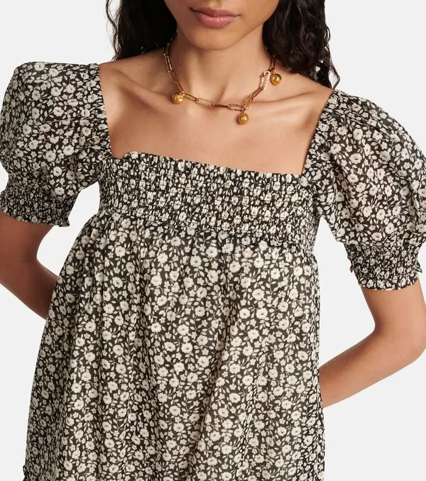 Tory Burch Floral Smocked Minidress