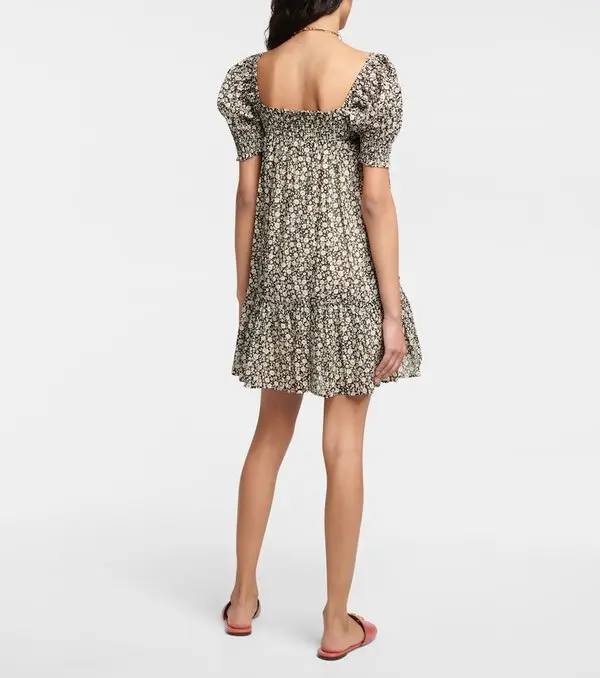 Tory Burch Floral Smocked Minidress