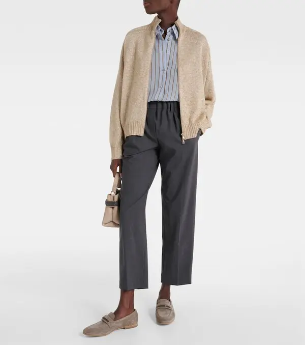 Brunello Cucinelli Zip-up Cardigan With Turtleneck Collar
