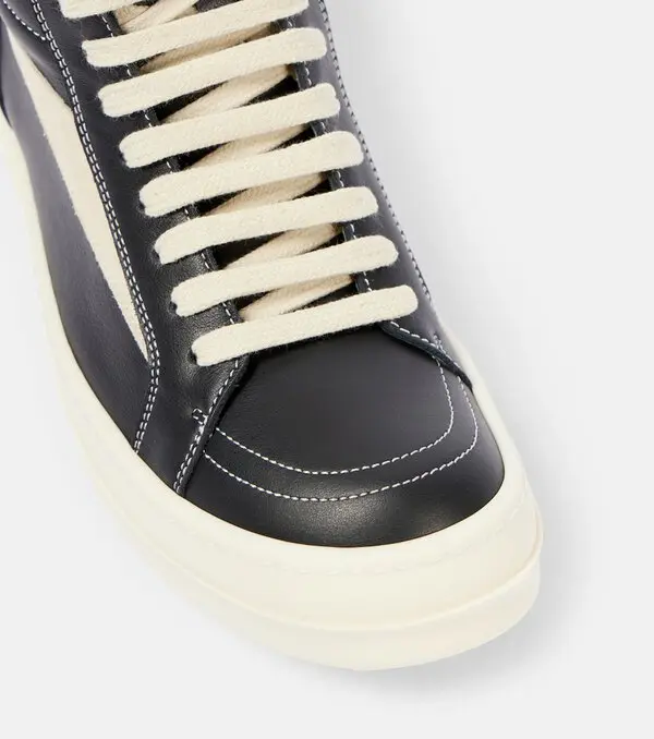 Rick Owens Leather High-top Sneakers