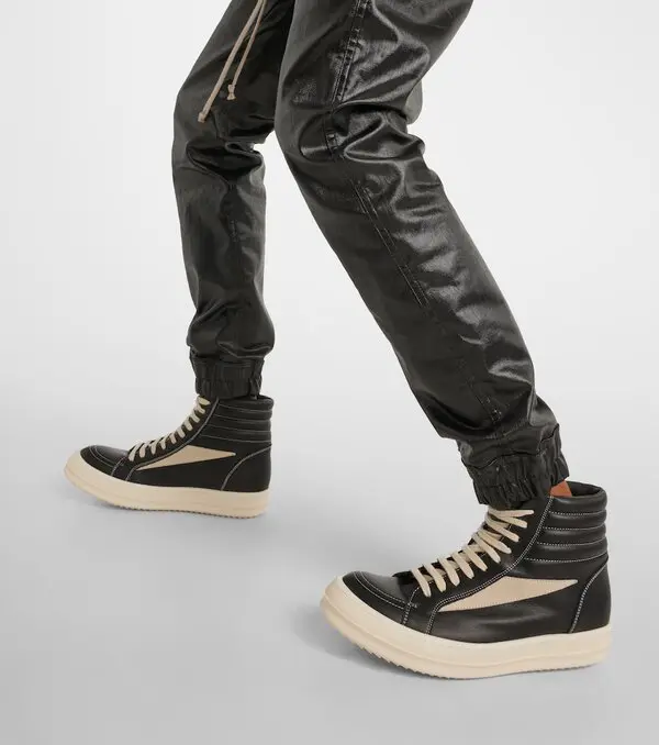 Rick Owens Leather High-top Sneakers