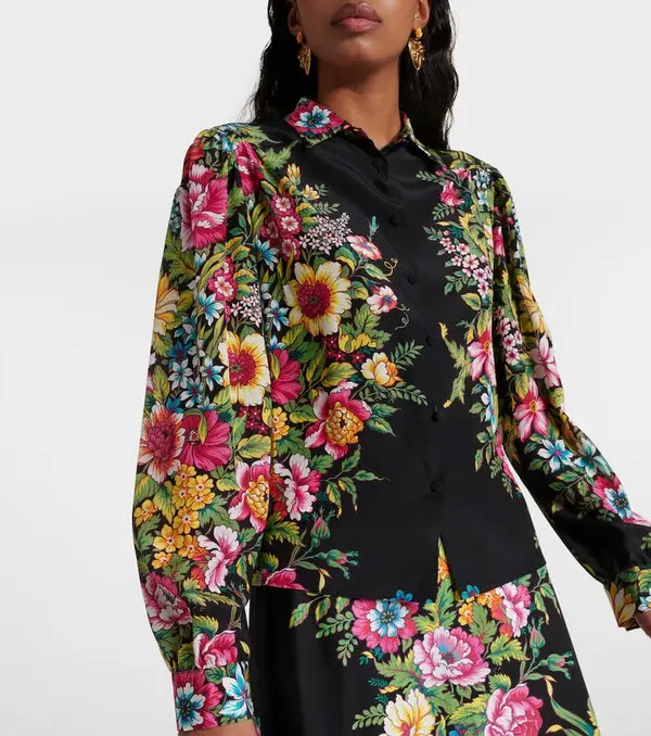 Etro Printed Silk Shirt