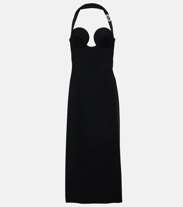 Versace Medusa '95 Halterneck Midi Dress - Black