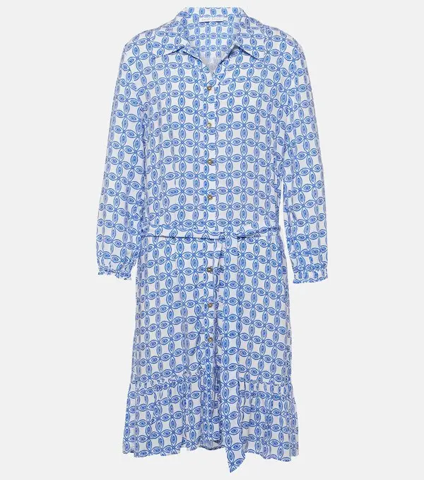 Heidi Klein Mahoe Bay Printed Mini Dress - Blue