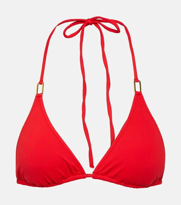 Melissa Odabash Cancun Triangle Bikini Top - Red