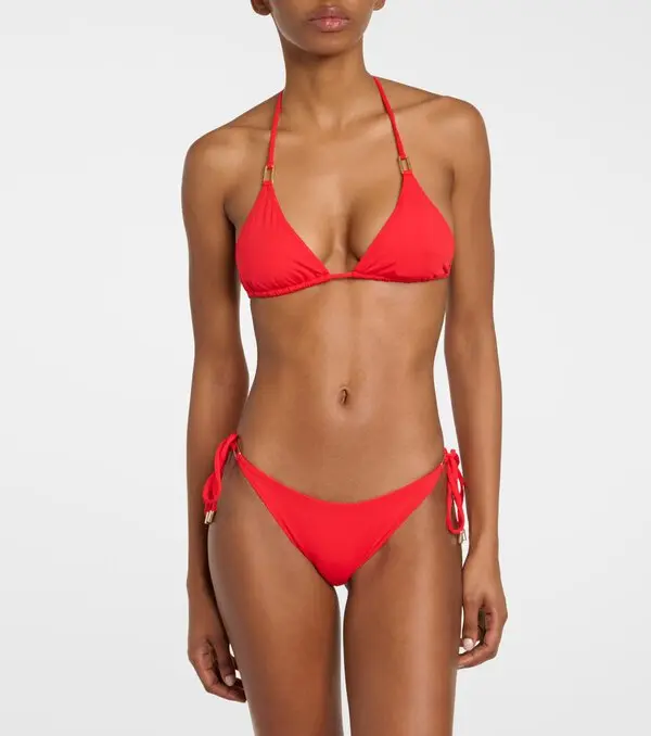 Melissa Odabash Cancun Triangle Bikini Top - Red