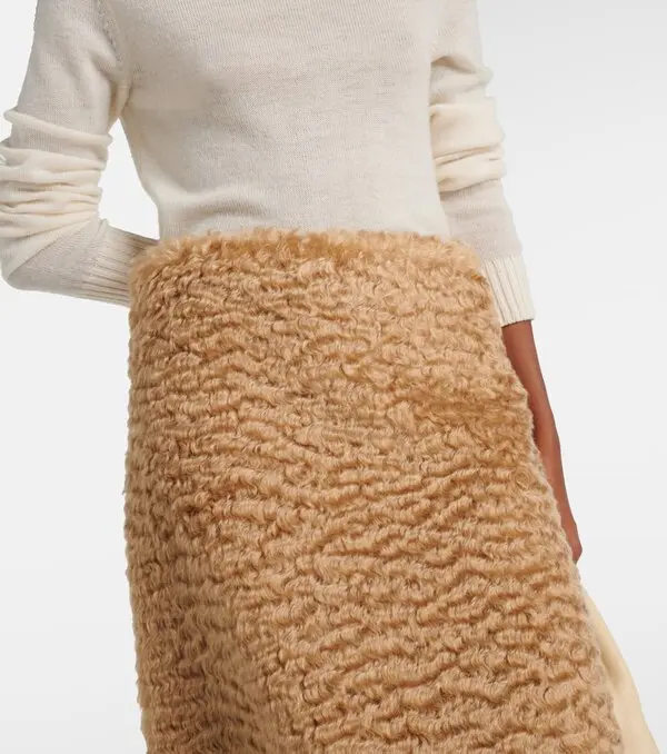JIL SANDER Mohair And Cotton Blend Skirt