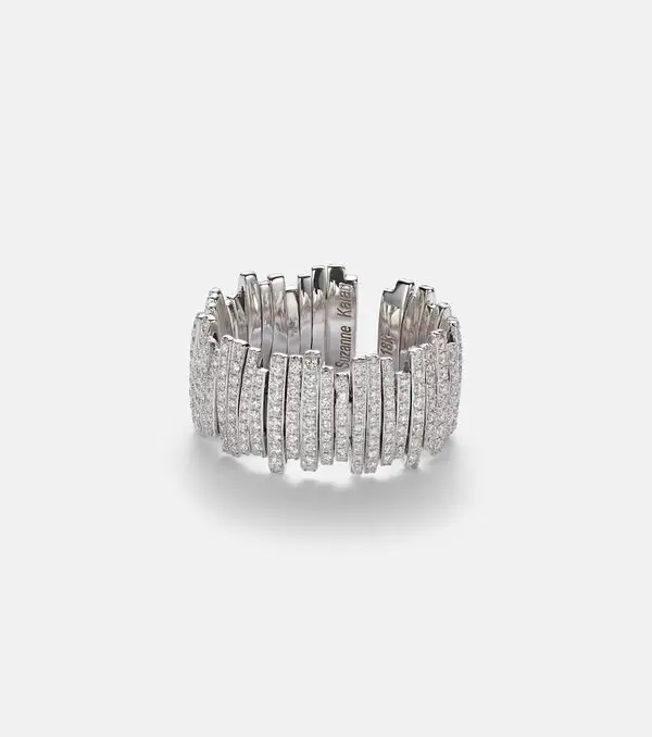 SUZANNE KALAN 18kt White Gold Diamond Ring - Silver