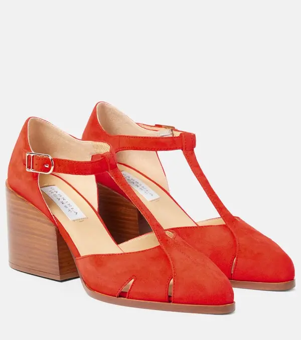 Gabriela Hearst Hawes Suede Pumps - Orange