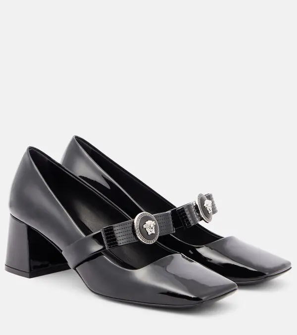 Versace Ribbon 55 Leather Pumps