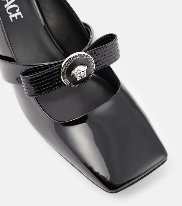 Versace Ribbon 55 Leather Pumps