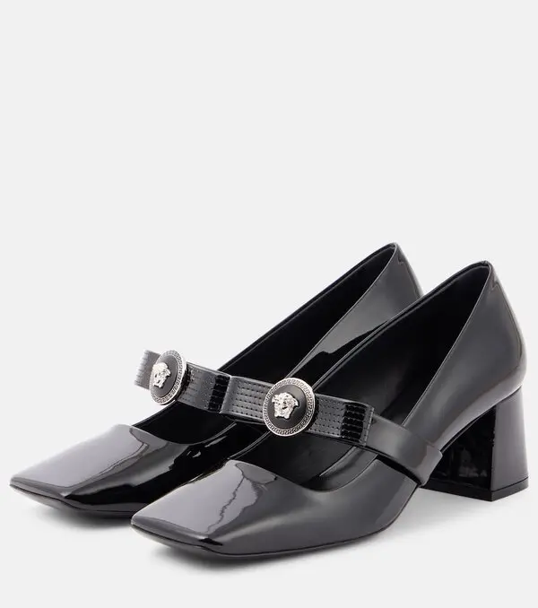 Versace Ribbon 55 Leather Pumps