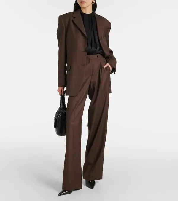 Magda Butrym Wool Wide-leg Trousers