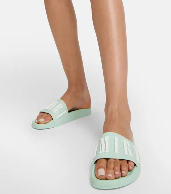 Amiri Logo Rubber Slides