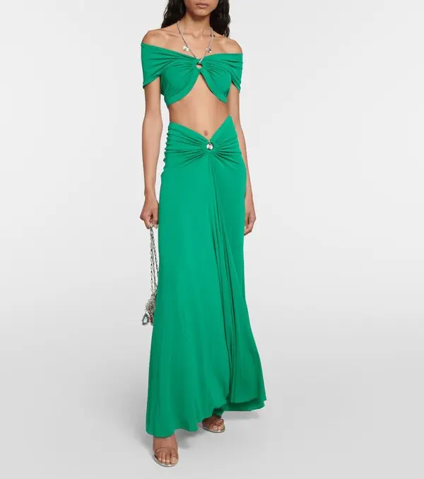 Rabanne Cutout Jersey Top