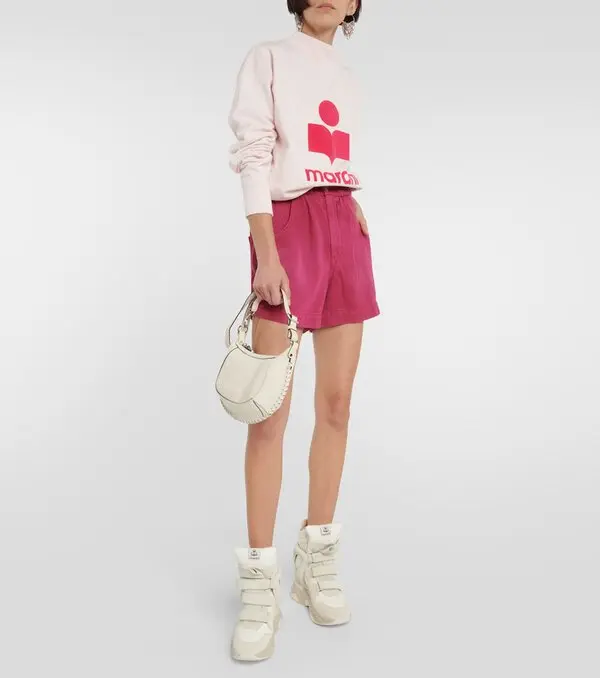 MARANT ETOILE Titea" Raspberry Viscose Shorts