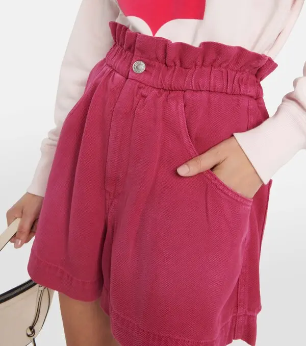 MARANT ETOILE Titea" Raspberry Viscose Shorts