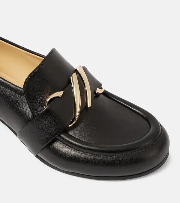 Proenza Schouler Monogram Leather Loafer Pumps