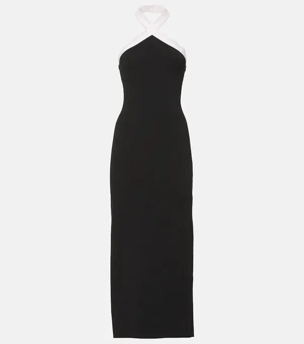 Roland Mouret Halterneck Midi Dress - Black
