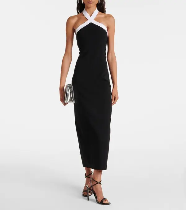 Roland Mouret Halterneck Midi Dress