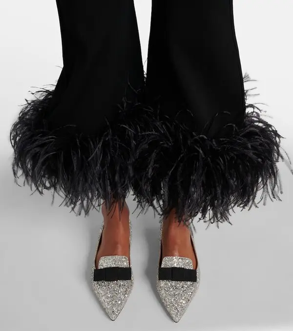 JIMMY CHOO Gala Glitter Ballet Flats