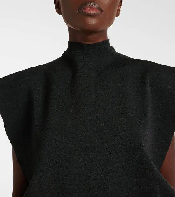 Alaïa Wool Bodysuit - Black