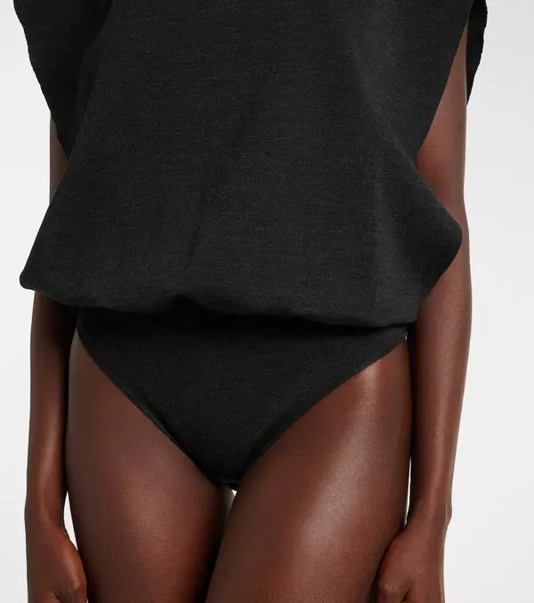 Alaïa Wool Bodysuit - Black