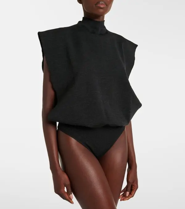 Alaïa Wool Bodysuit - Black