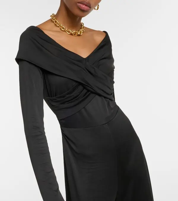 Diane Von Furstenberg Lucien Jersey Off-the-shoulder Jumpsuit