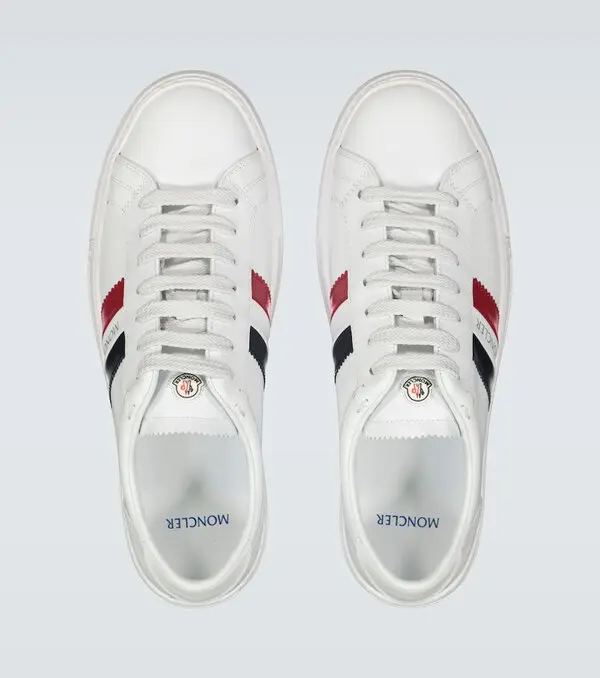 Moncler Monaco Leather Sneakers - White