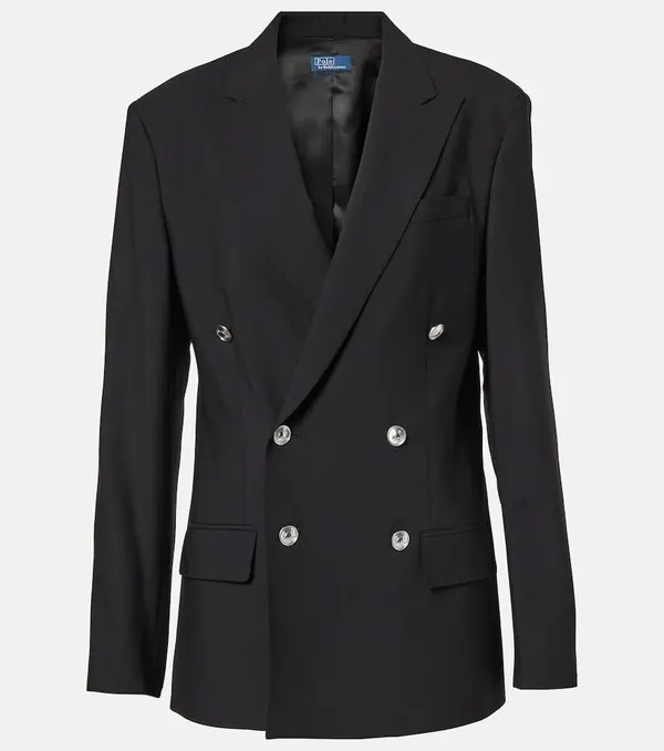 Polo Ralph Lauren Double-breasted Wool-blend Blazer