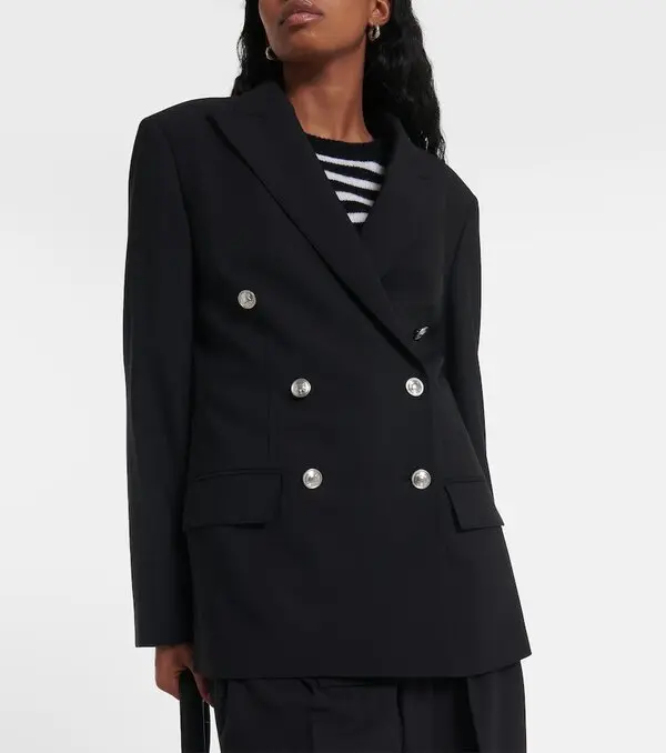 Polo Ralph Lauren Double-breasted Wool-blend Blazer