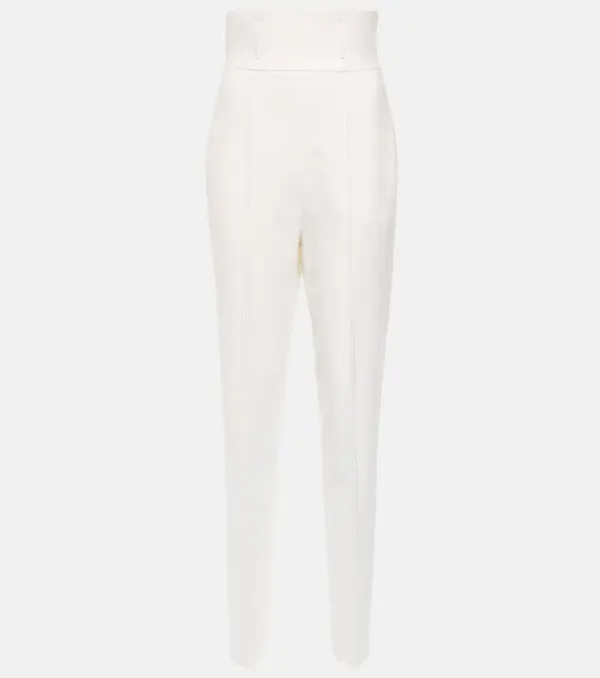 NENSI DOJAKA Slim Wool-blend Pants - White