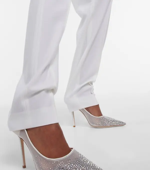 NENSI DOJAKA Slim Wool-blend Pants