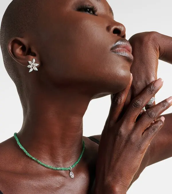 KAMYEN 18kt Gold Choker With Emeralds And Diamonds