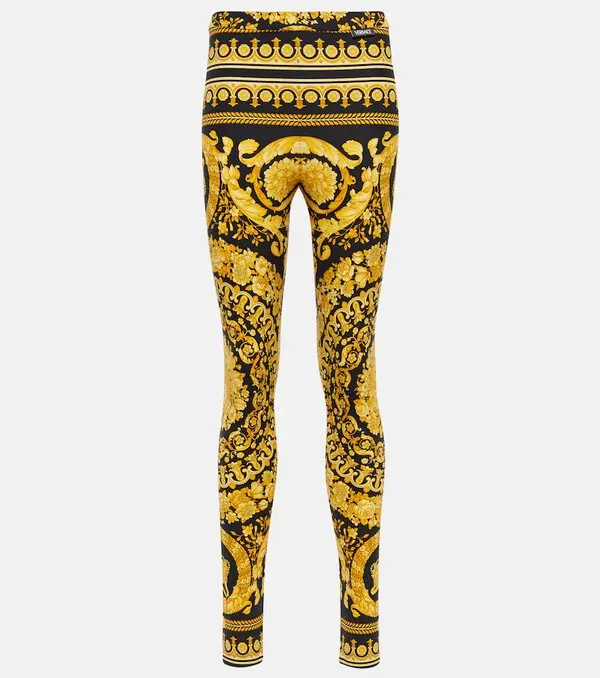 Versace Barocco Mid-rise Leggings - Multicoloured