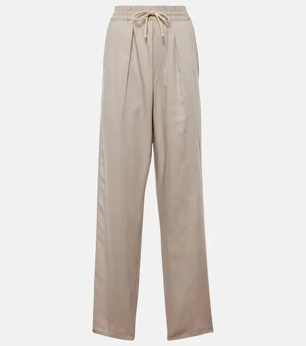 MARANT ETOILE Cotton Straight Pants - White