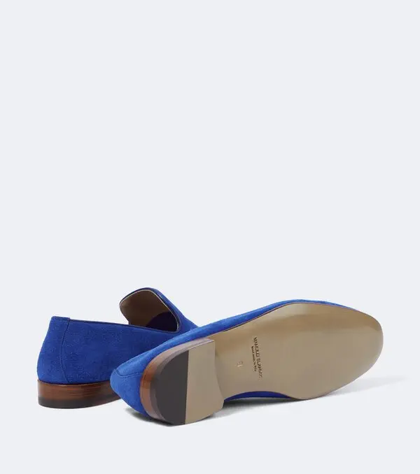 Manolo Blahnik Truro Suede Loafers - Blue