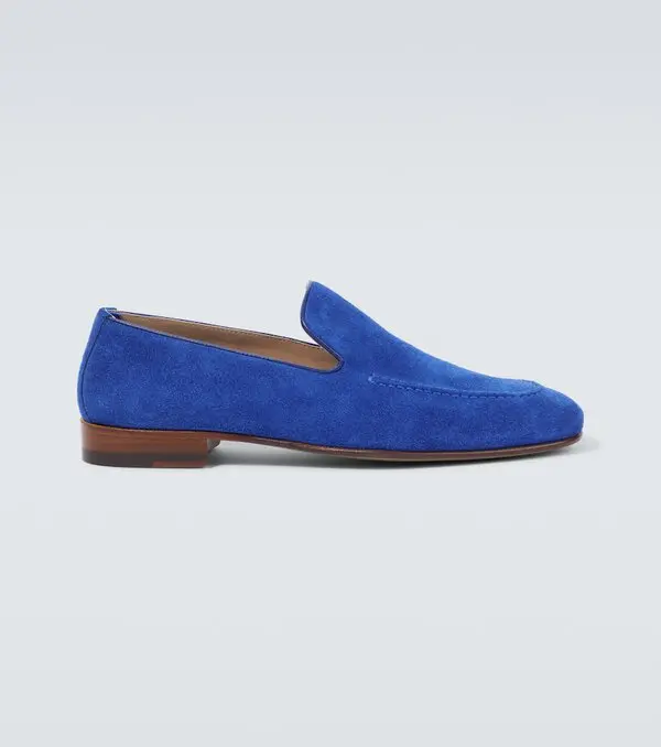Manolo Blahnik Truro Suede Loafers - Blue