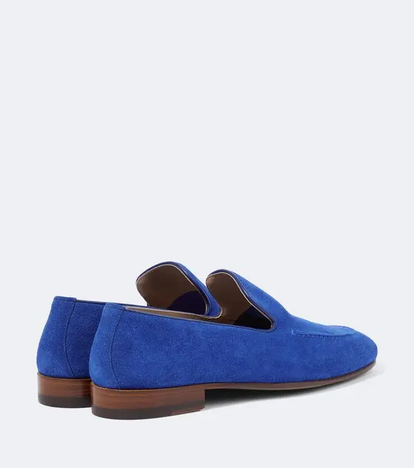 Manolo Blahnik Truro Suede Loafers - Blue