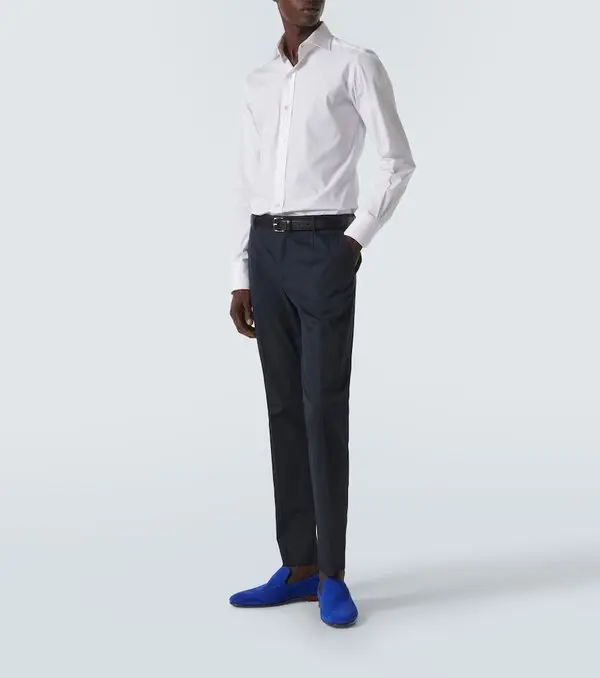 Manolo Blahnik Truro Suede Loafers - Blue