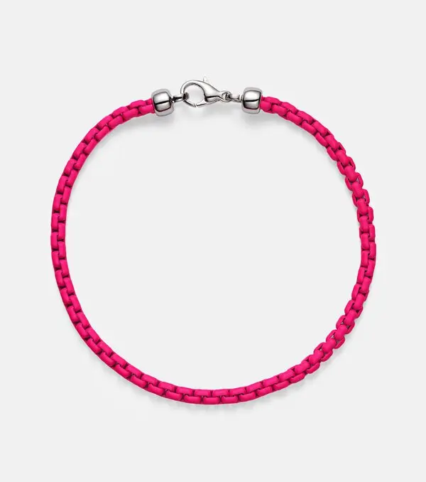 EERA Giada 18kt White Gold Anklet - Pink