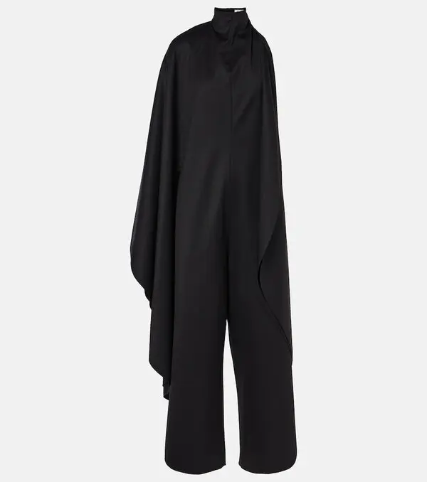 Alaïa Open-back Wool Grain De Poudre Jumpsuit - Black